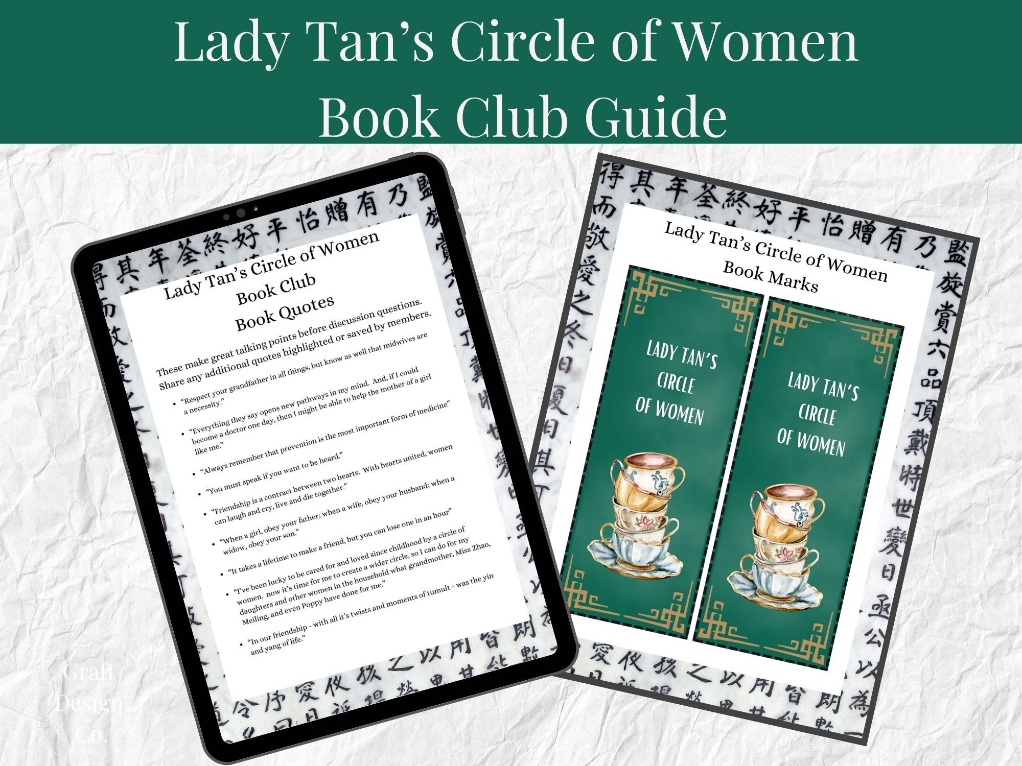 Book Club Guide Discussion Book Study Questions Lady Tan's Circle of ...