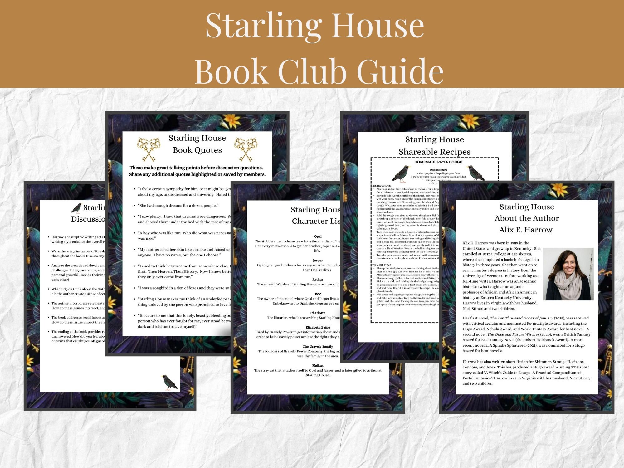 Book Club Guide Book Club Discussion Questions Starling House Book ...