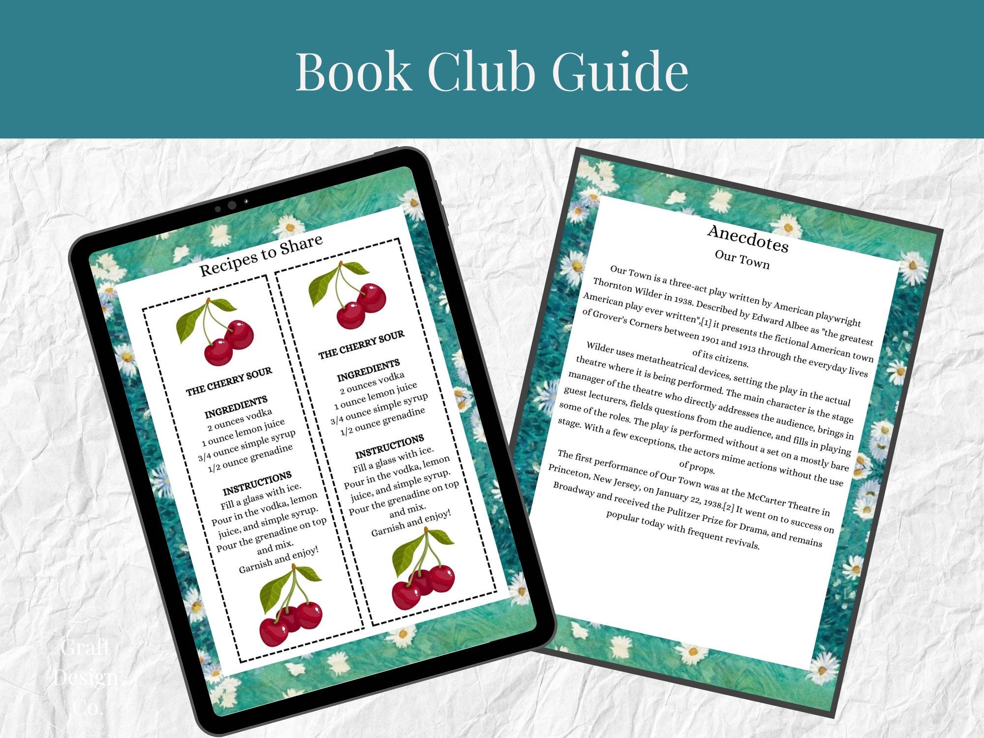 Tom Lake Book Club, Printable Themed Book Guide, Bookish Reading ...