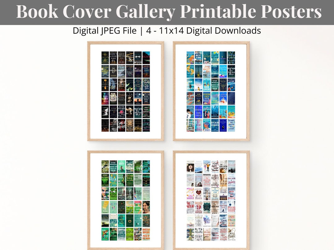 Gallery of Four Printable Book Cover Posters for Book Lovers - Etsy