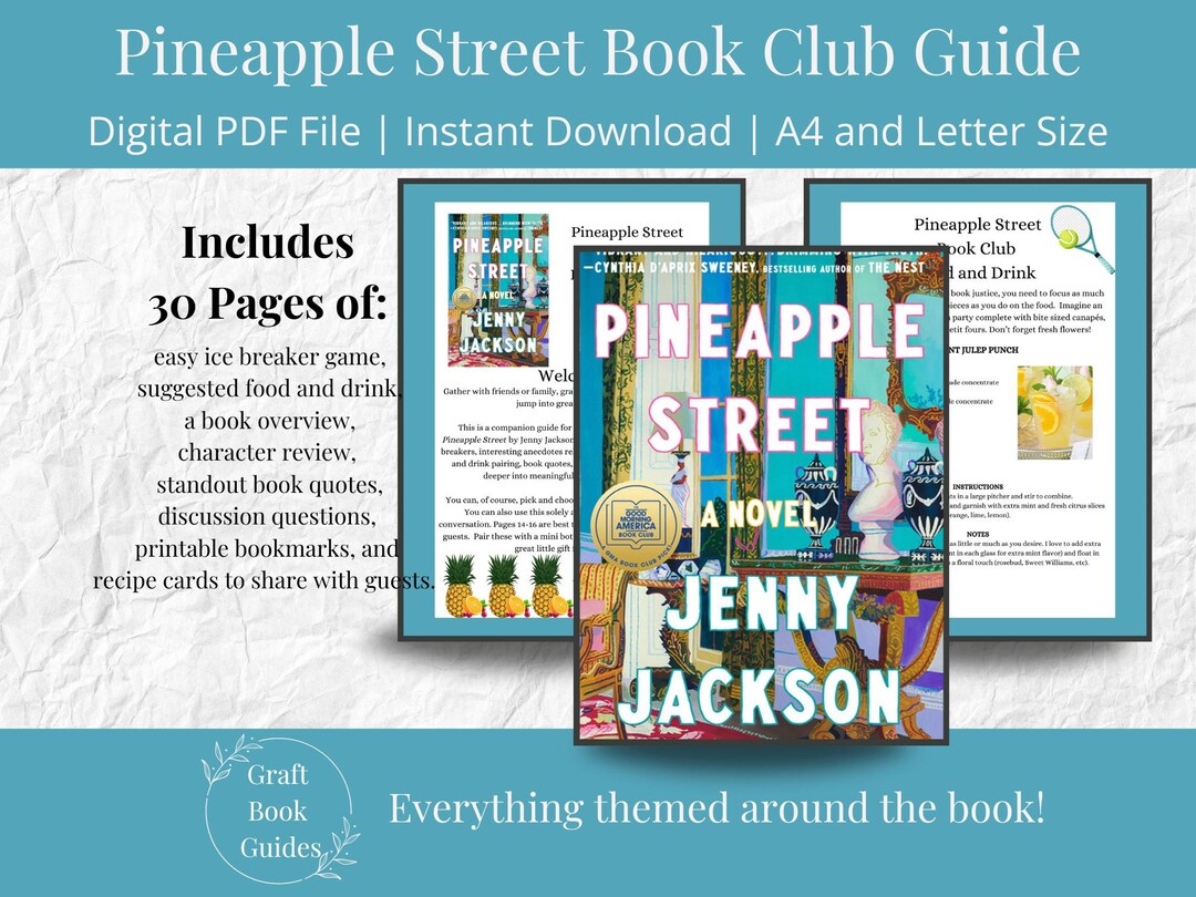 Book Club Guide Book Study Discussion Questions Pineapple Street Book ...
