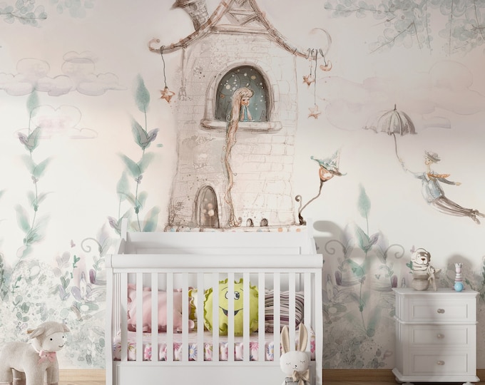 Dreamy Princess Fort: Fairy-tale Inspired Wallpaper Murals for Children ...