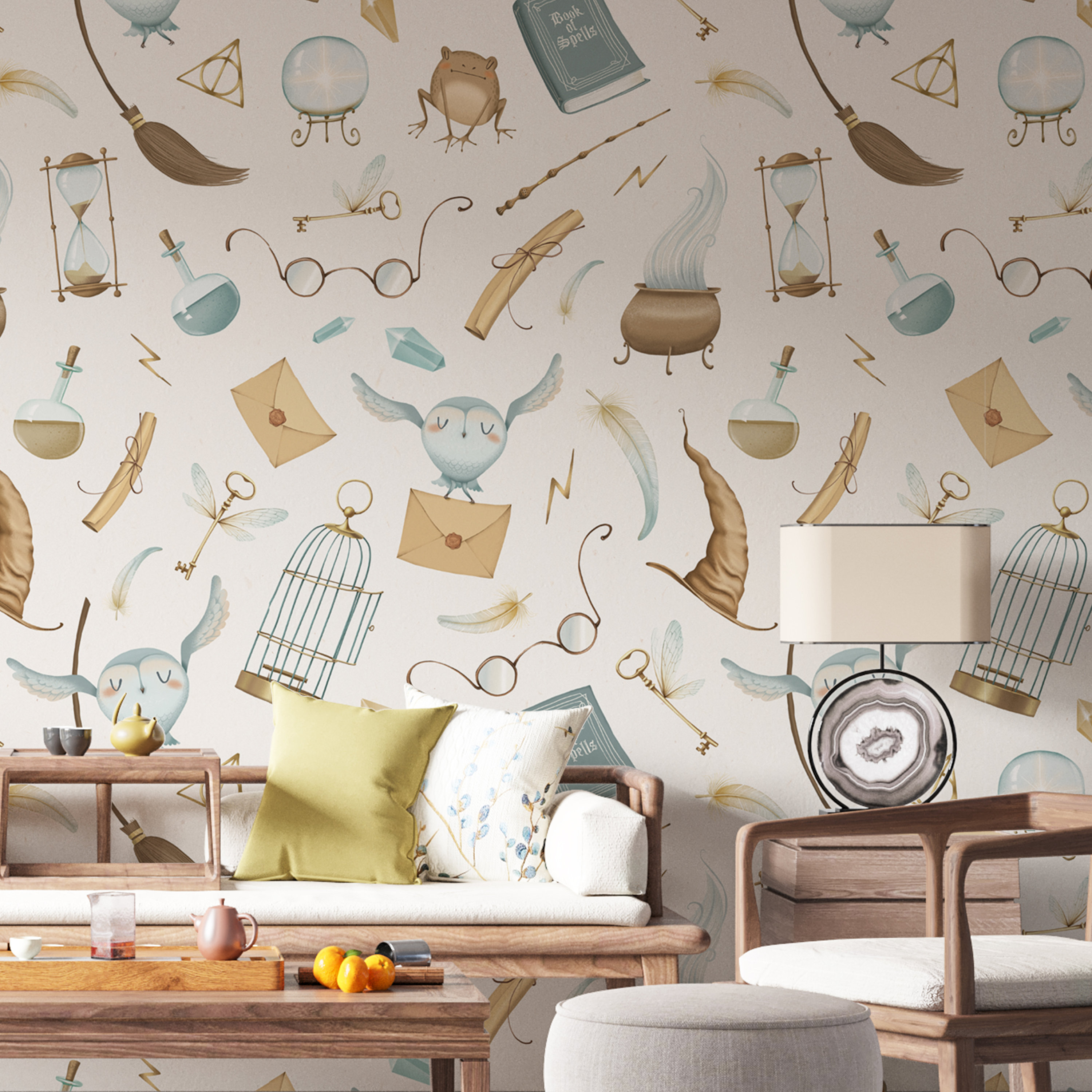 Peel and Stick Wallpaper Wizard Magic Wallpaper Fantasy Wall Mural Kids ...