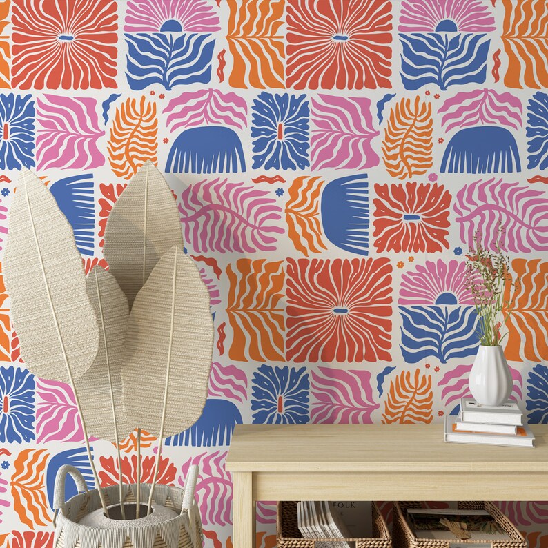 Fun Wallpaper, Preppy Mural Peel and Stick, Removable Wallpaper Home ...