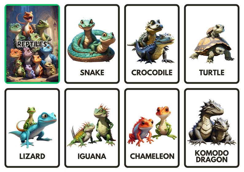 40 Tarjetas didácticas de animales divertidas para la - Etsy México