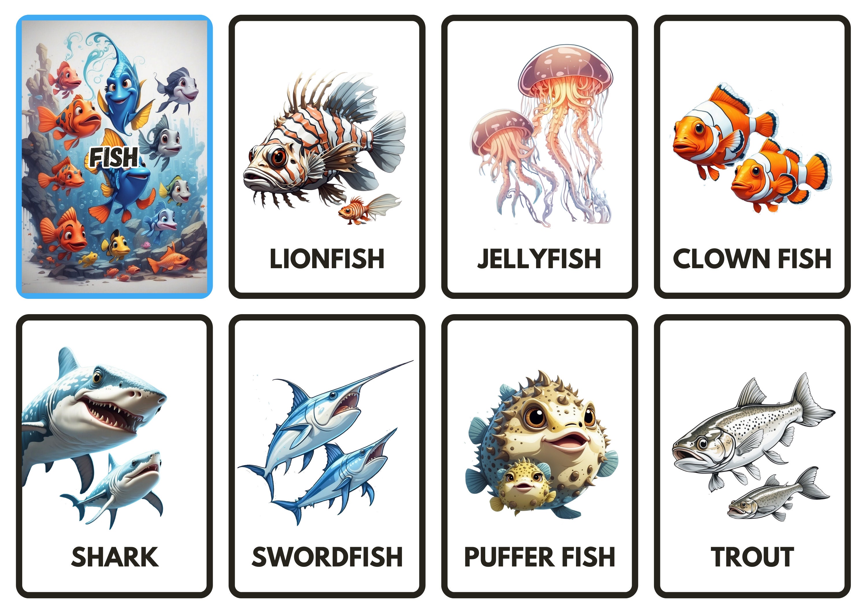 40 Tarjetas didácticas de animales divertidas para la - Etsy México