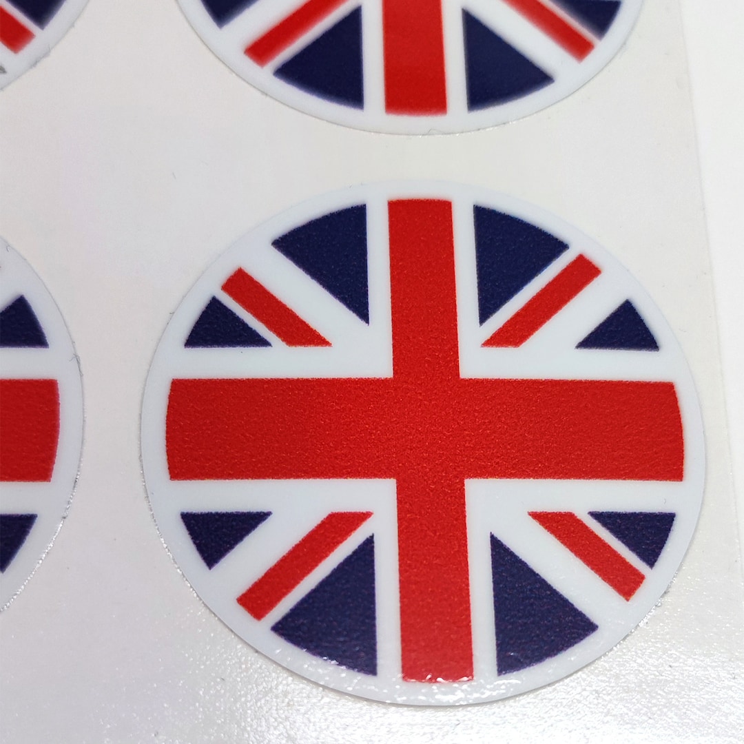 10 English Flag Stickers in Laminated PVC Mm. 35 per Menu - Etsy