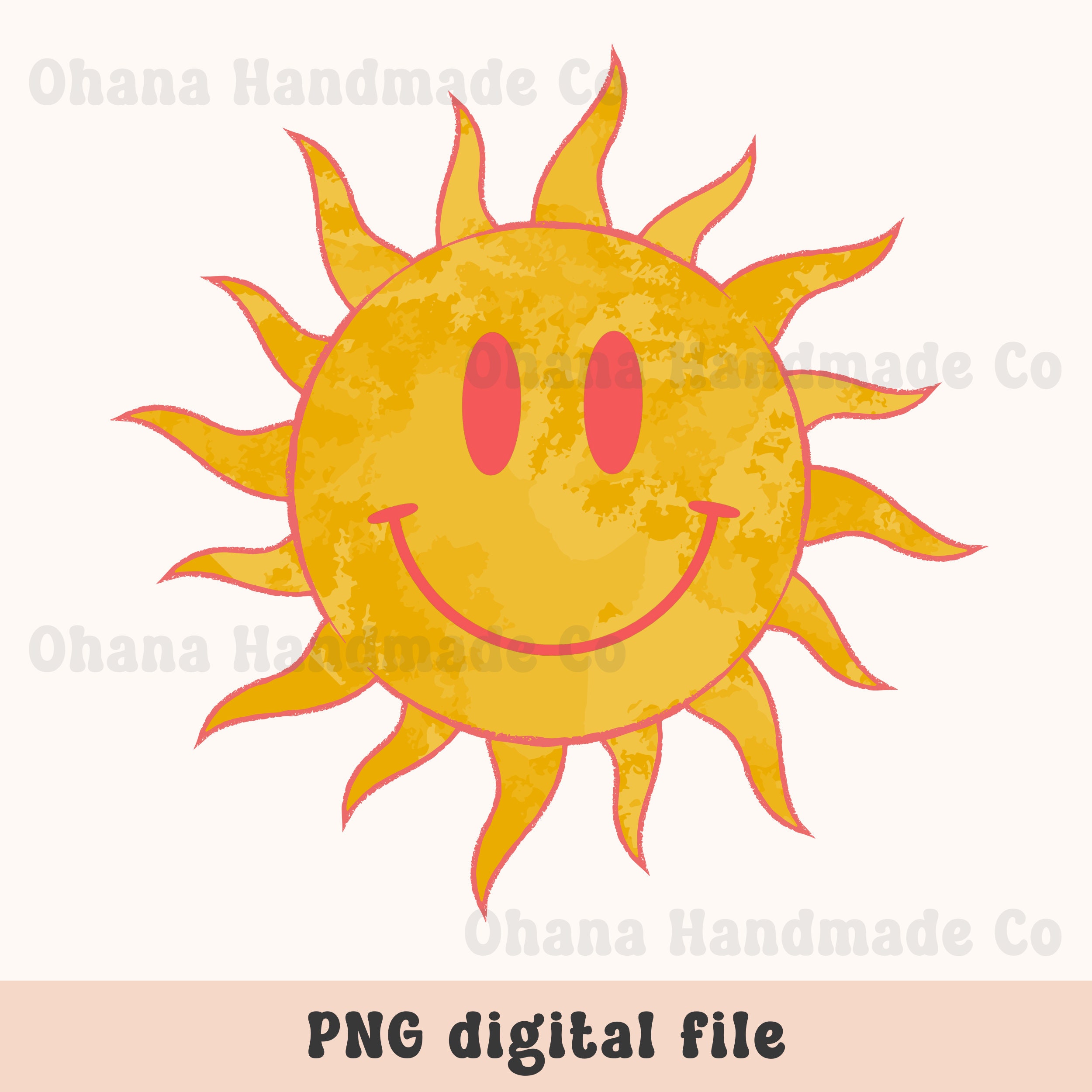 Sun Smiley Face PNG Sunset PNG Coconut Girl Shirt Design Retro Png ...