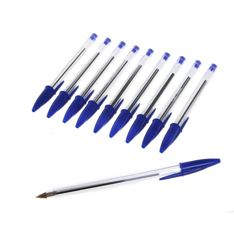 Bic Cristal Original Ball Point Pen Pack of 10 - Etsy