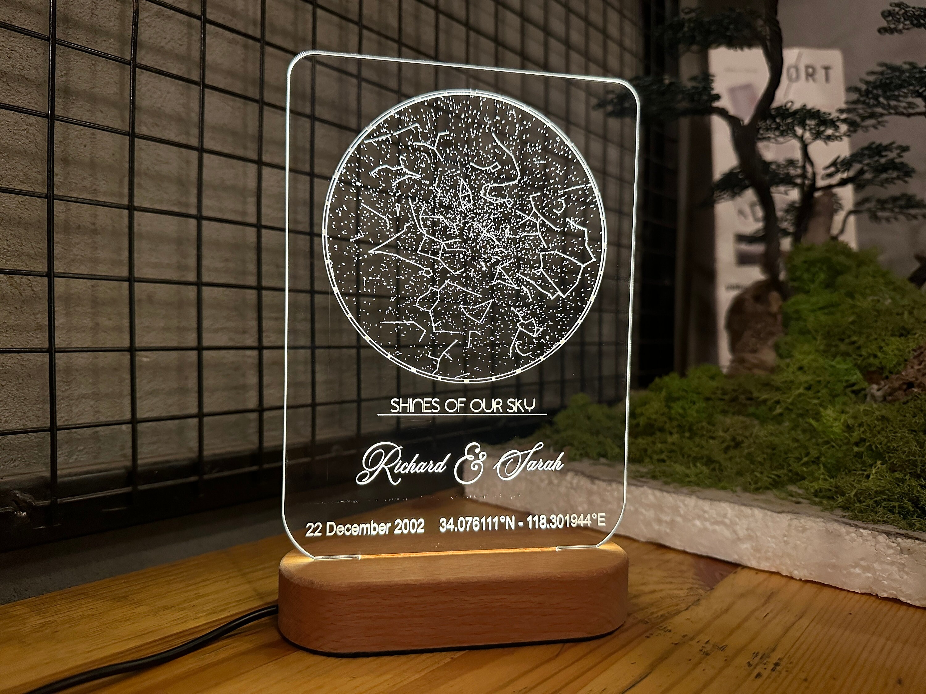 Custom Star Map Night Light, Constellation Map Light, Couple Gifts for ...