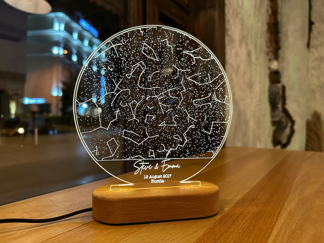 Custom Star Led Light Map by Date-personalized Constellation Map-star ...