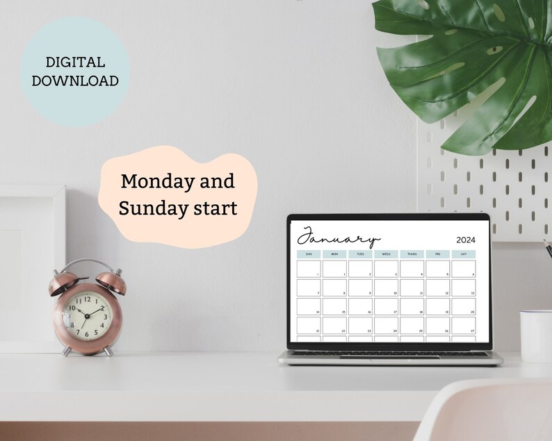 2024 Calendar Printable 2024 Monthly Planner Monday and Sunday Start ... 2024 Calendar Printable 2024 Monthly Planner Monday and Sunday Start ...