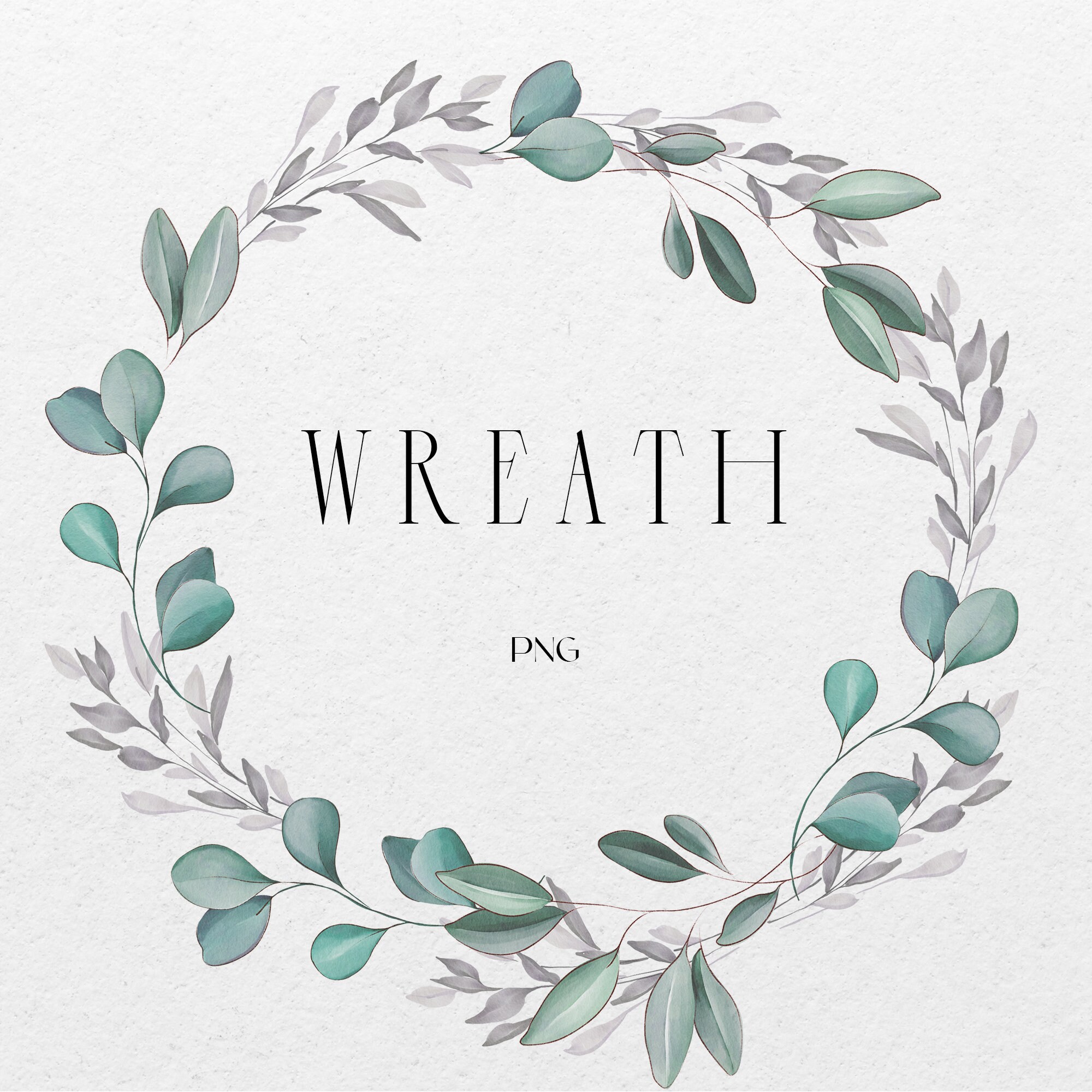 Eucalyptus Wreath PNG, Greenery Spring Wreath, Eucalyptus Plant ...