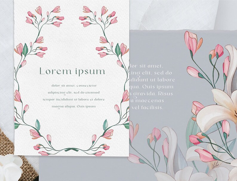 Floral Frame, Flowers PNG, Watercolor Floral Clipart, Bouquets, Wedding ...