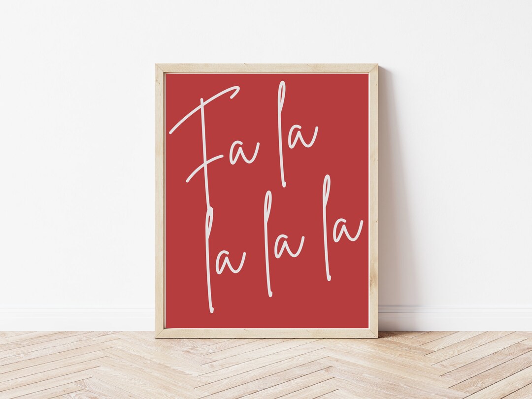 Red Falalalala PRINTABLE - Etsy
