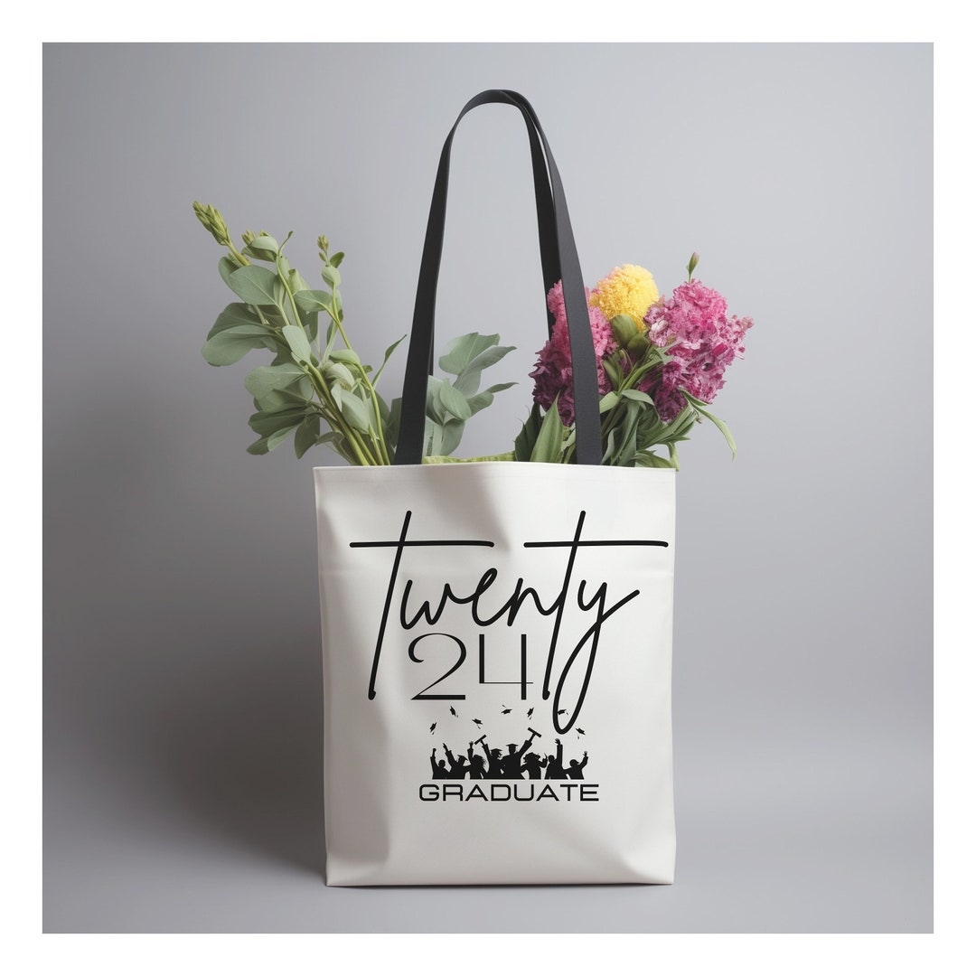 2024 Graduate Tote Bag, Gift for Grad 24, Summer Bag, Eco Friendly ...