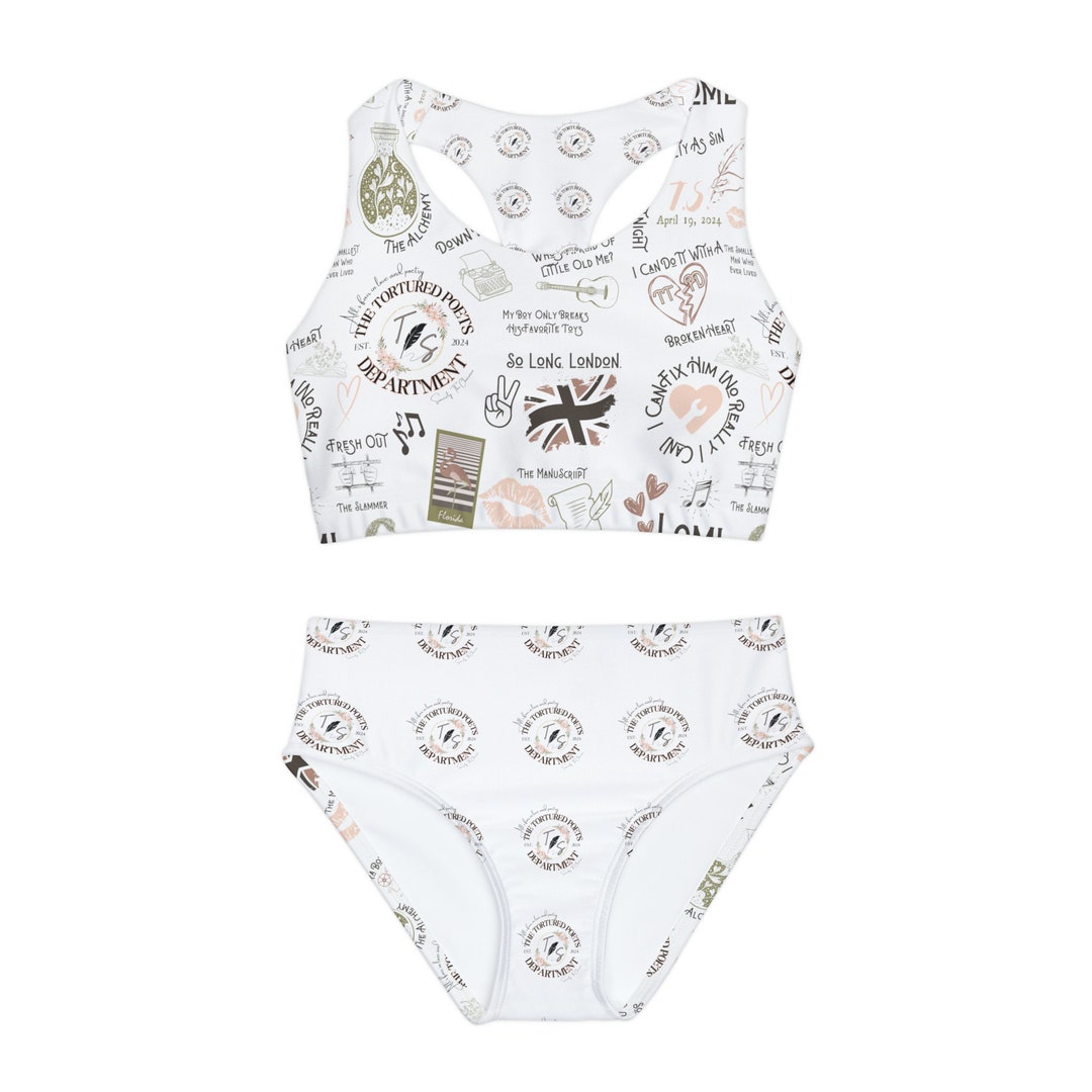 Swift Girls Two Piece Swimsuit, Swiftie Summer Swim Suit, Youth Taylor ...