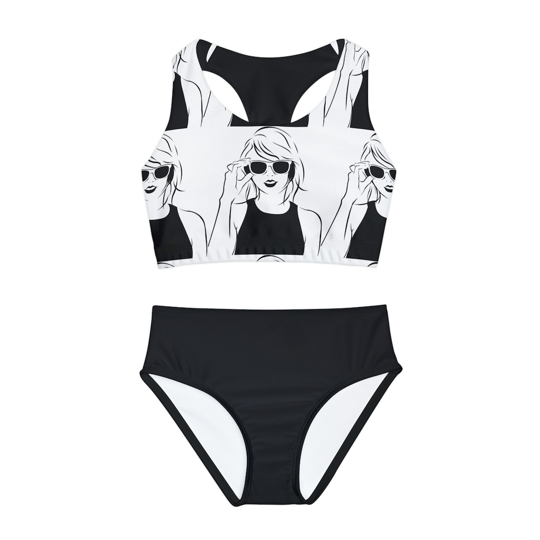 Swift Girls Two Piece Swimsuit, Swiftie Summer Swim Suit, Youth Taylor ...