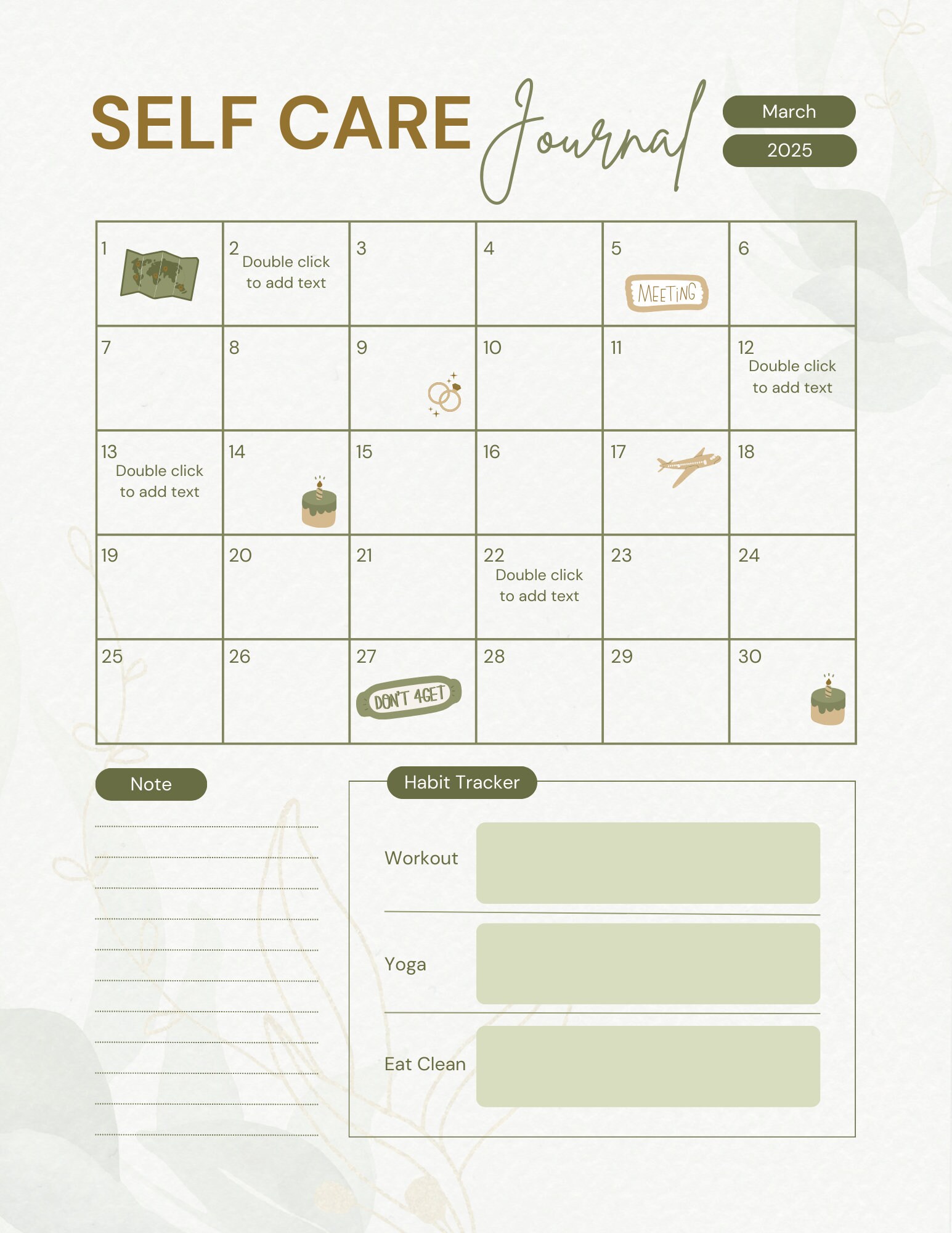 SELF CARE JOURNAL Planner - Etsy