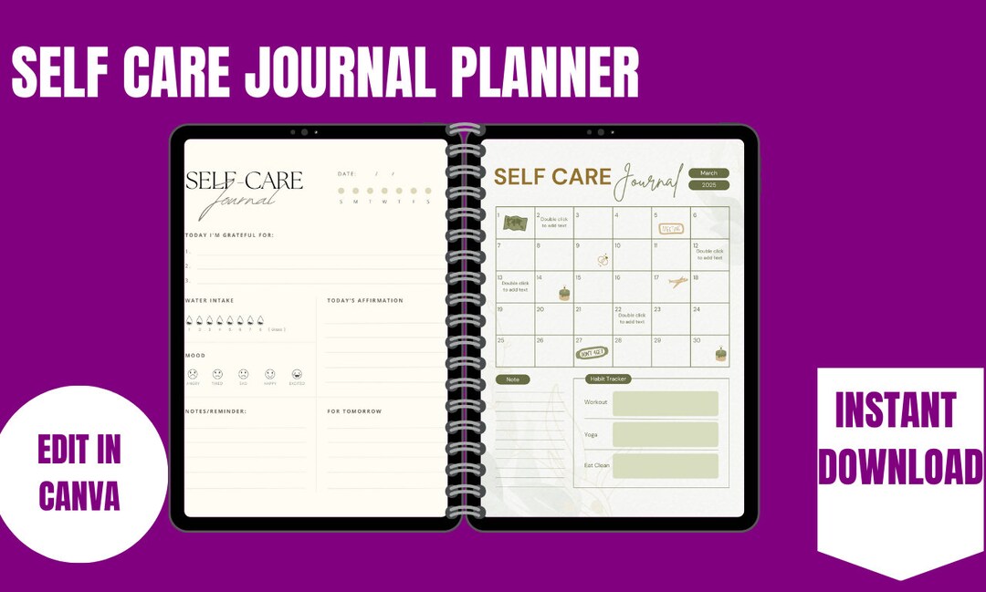 SELF CARE JOURNAL Planner - Etsy