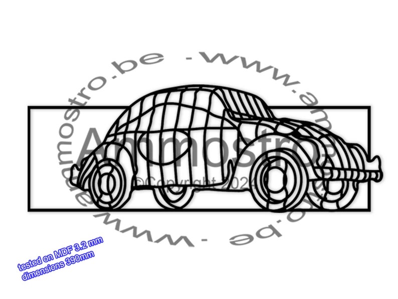 VW Volkswagen Beetle Beetle 2D 3D Look Wall Sticker Wallart Wall ...