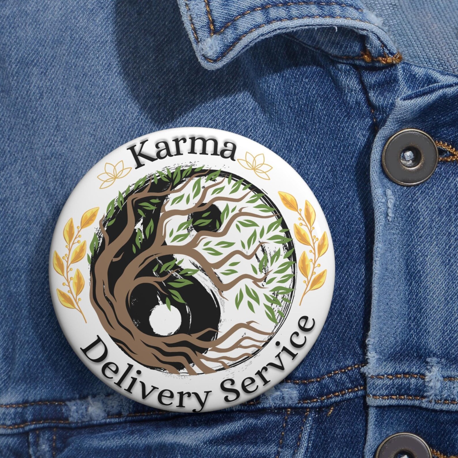 Karma Delivery Service Pin: Yin Yang Spiritual Gift - Etsy