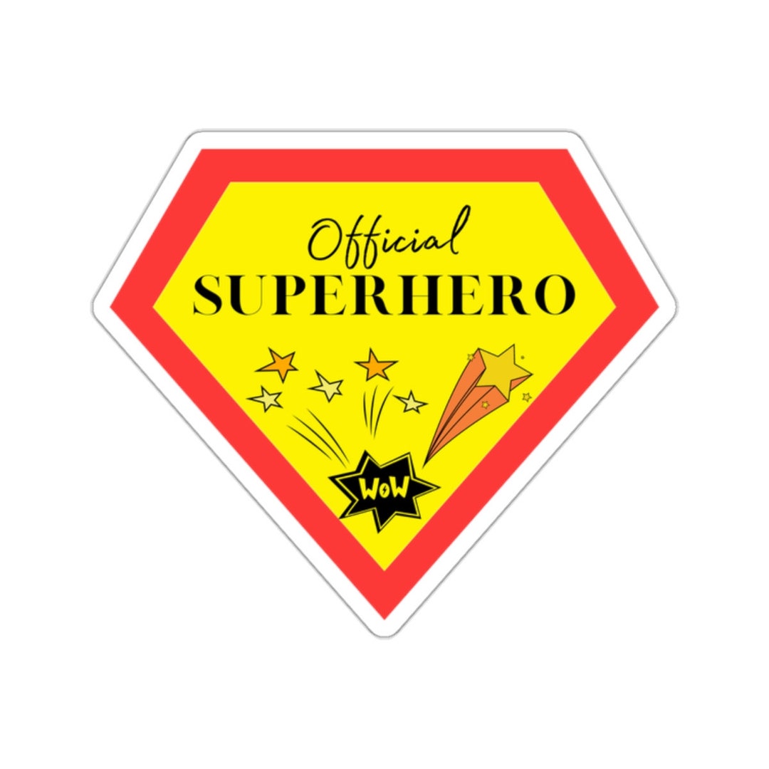 Official Superhero Badge Award Kiss-cut Stickers for Women Men Children ...