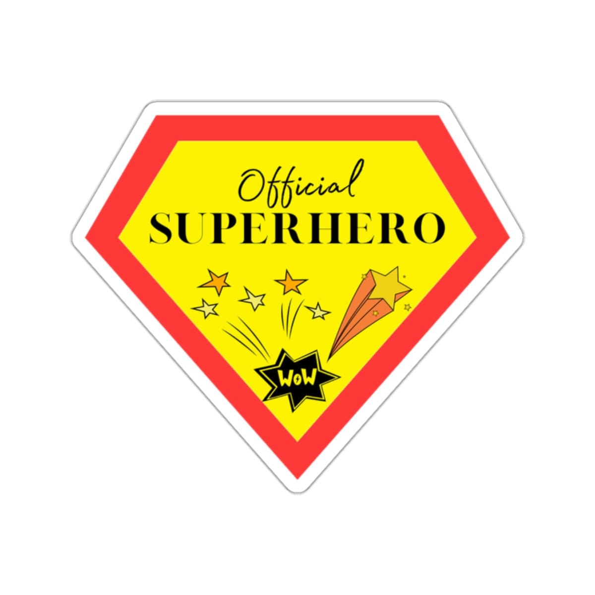 Official Superhero Badge Award Kiss-cut Stickers for Women Men Children ...