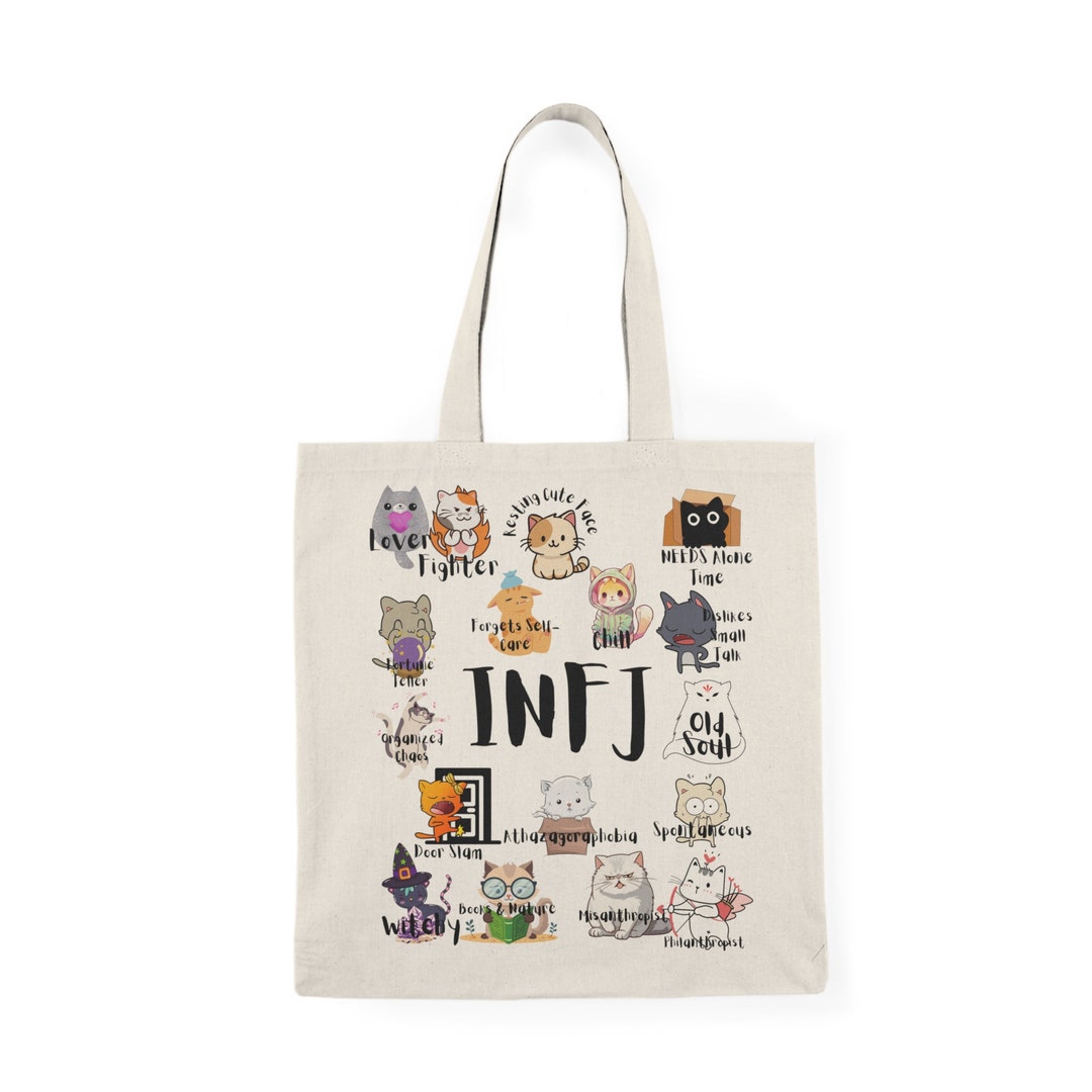 INFJ MBTI Personality Traits via Cats Natural Tote Shopping Gift Bag ...