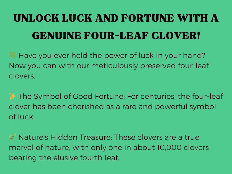 Genuine Four Leaf Clover Shamrock 4 Leaf Clover Wedding Favours ...