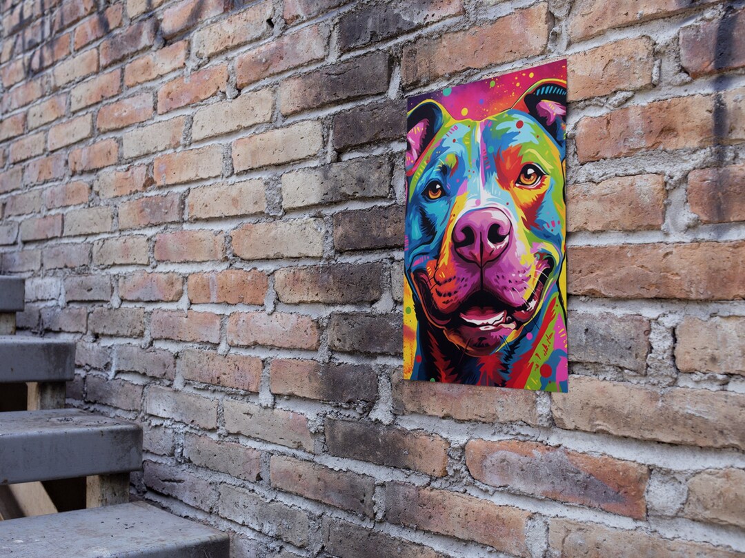 Pitbull Pop Art Print, Colorful Dog Wall Decor (digital Download) - Etsy