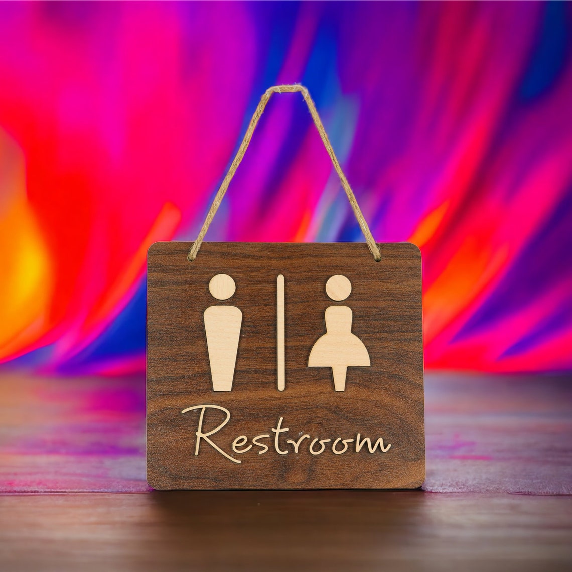 Restroom Sign for Both Genders Unisex Toilet Sign for Business ...