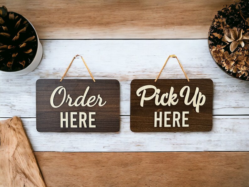 Order Here Pick up Here Sign Sign for Coffee Shop Sign for Fast Food ...
