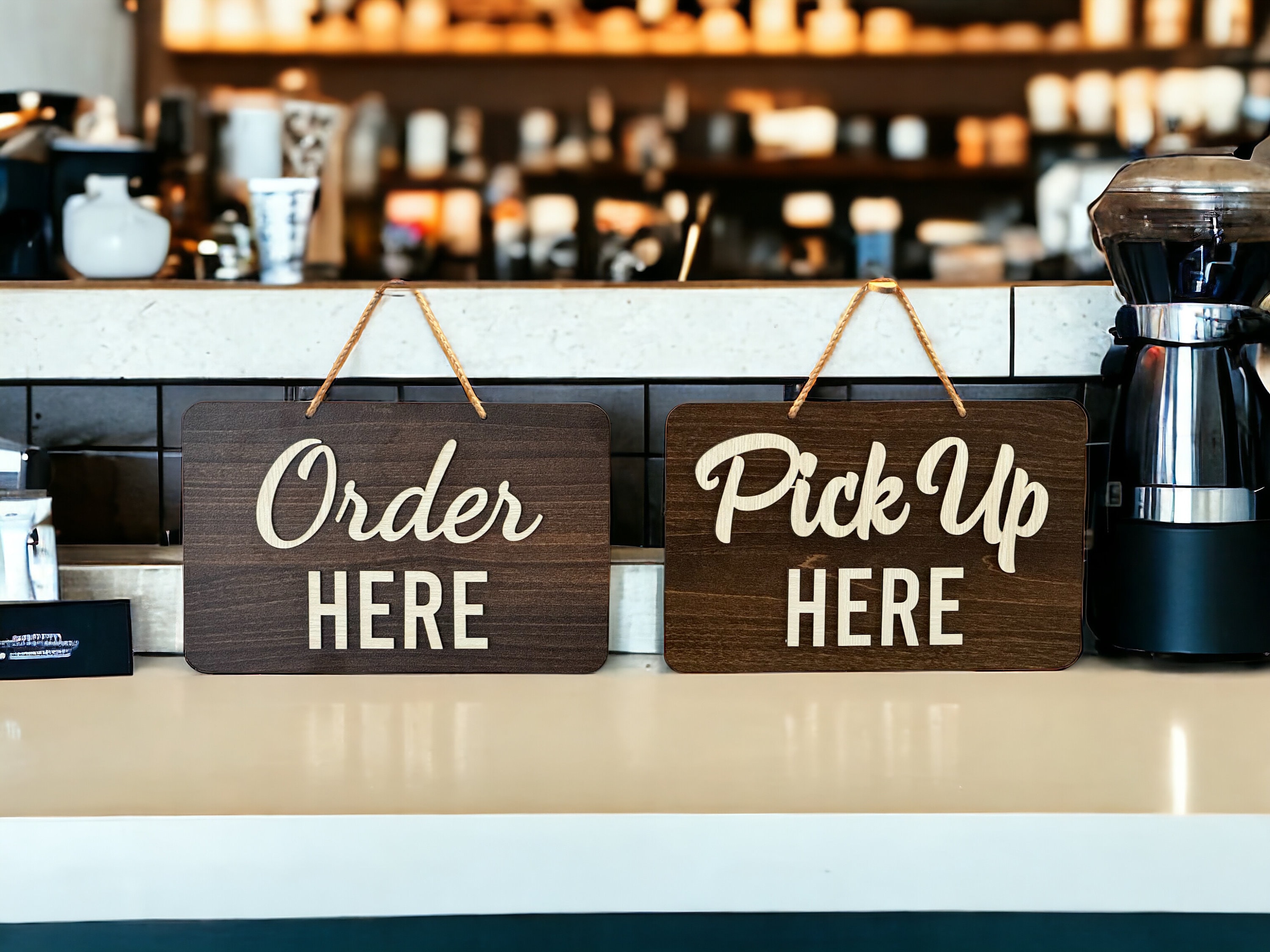 Order Here Pick up Here Sign Sign for Coffee Shop Sign for Fast Food ...