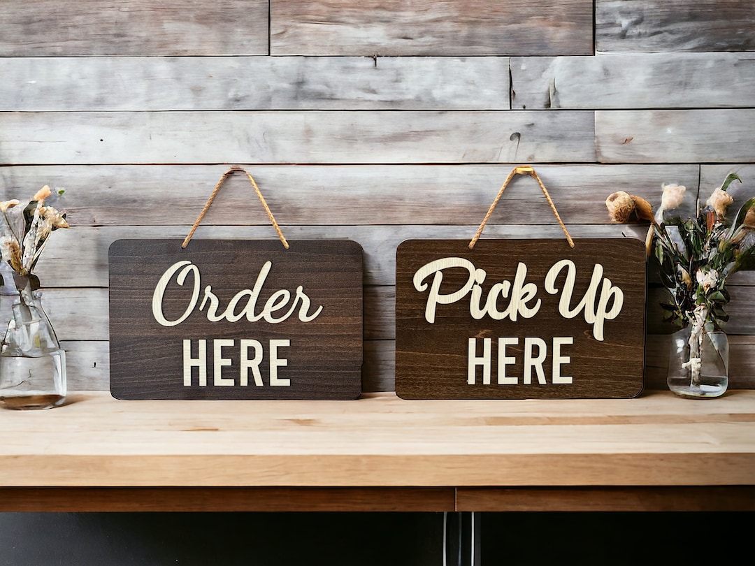 Order Here Pick up Here Sign Sign for Coffee Shop Sign for Fast Food ...