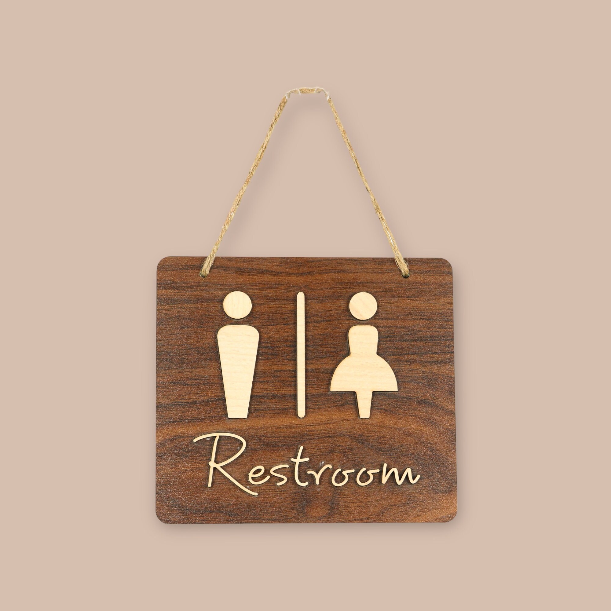Restroom Sign for Both Genders Unisex Toilet Sign for Business ...