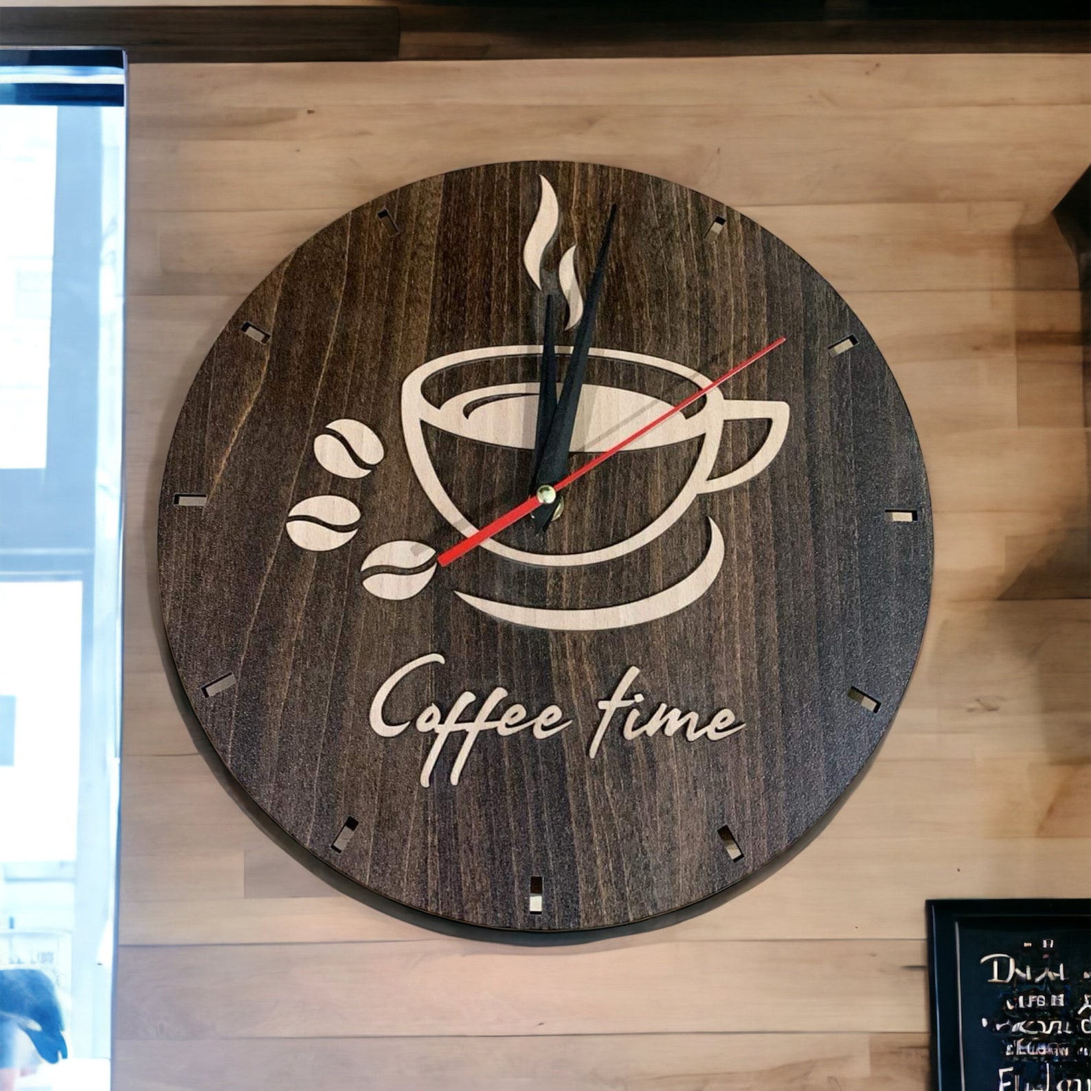 Wall Clock for Coffee Shop Wall Clock With Coffee Design Wall Clock for ...