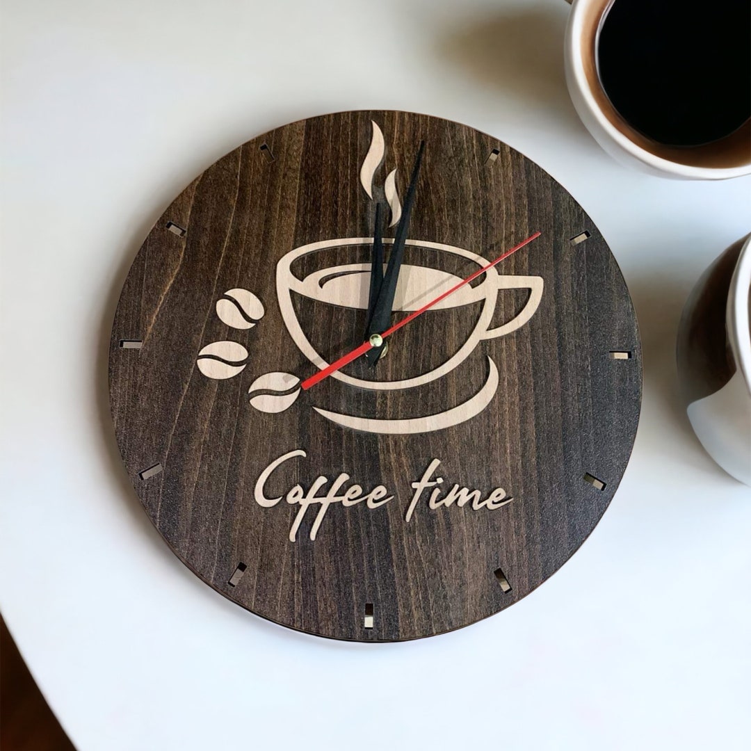 Wall Clock for Coffee Shop Wall Clock With Coffee Design Wall Clock for ...