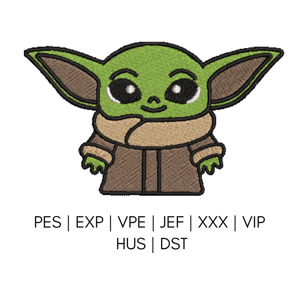 Baby Yoda Embroidery Design - Etsy