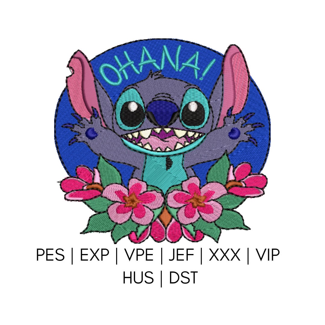Stitch Ohana Embroidery Design - Etsy
