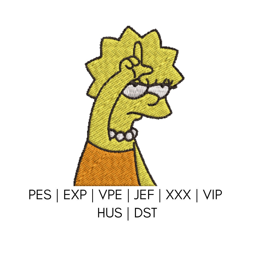 Lisa Simpsons Loser Embroidery Design (Instant Download) - Etsy