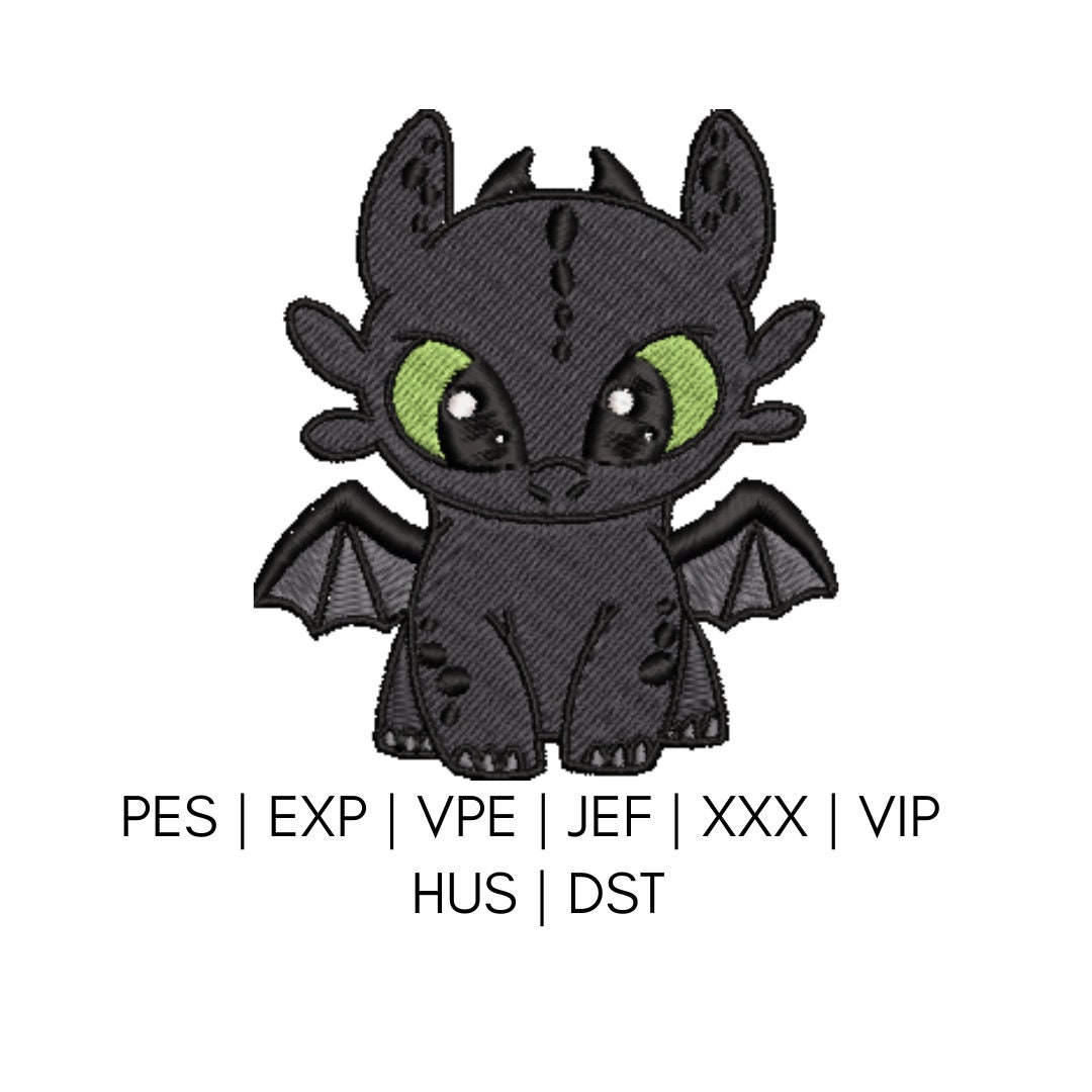 Baby Toothless Embroidery Design - Etsy