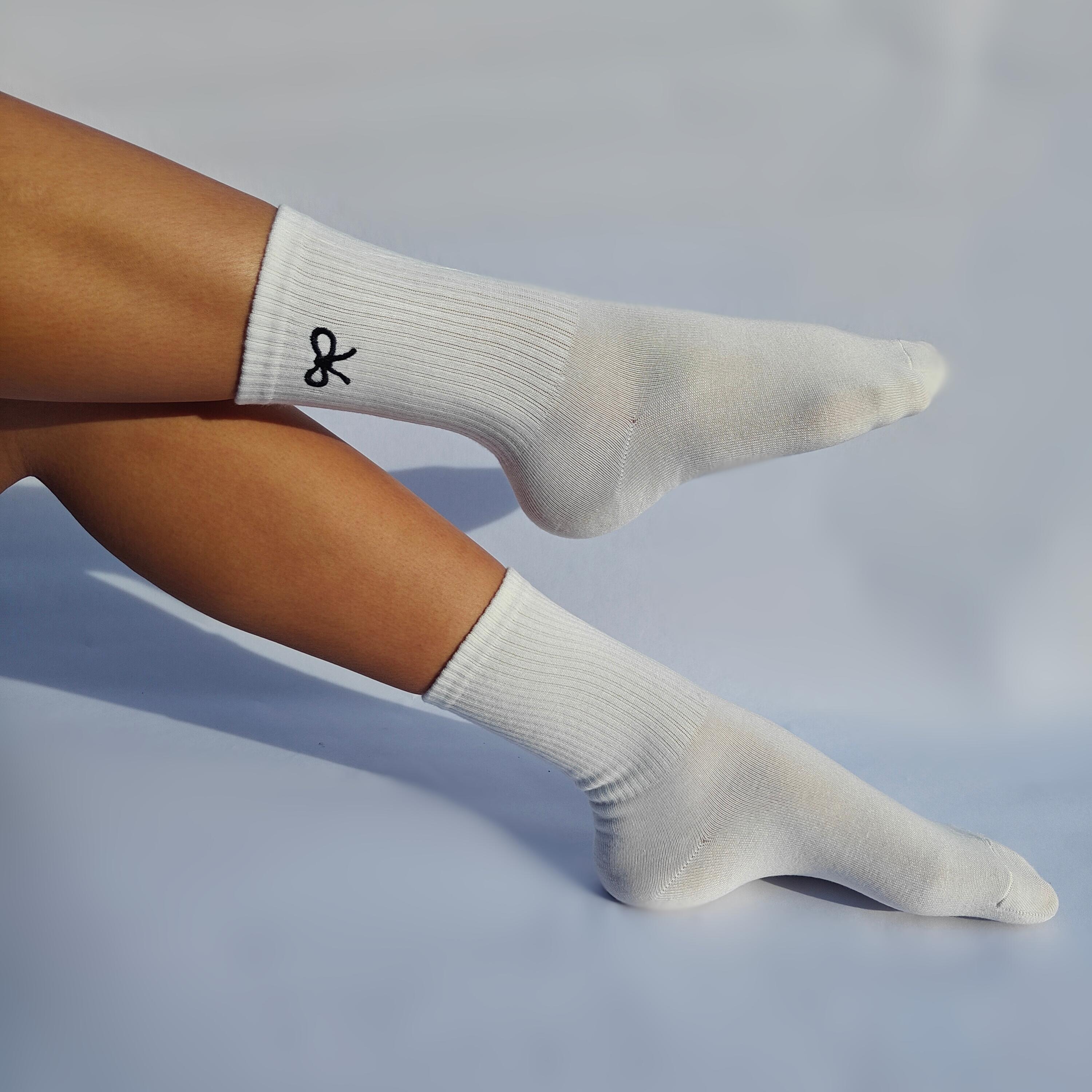 Dainty Bow Socks Ribbon Embroidered Coquette Socks Womens Socks Girly ...