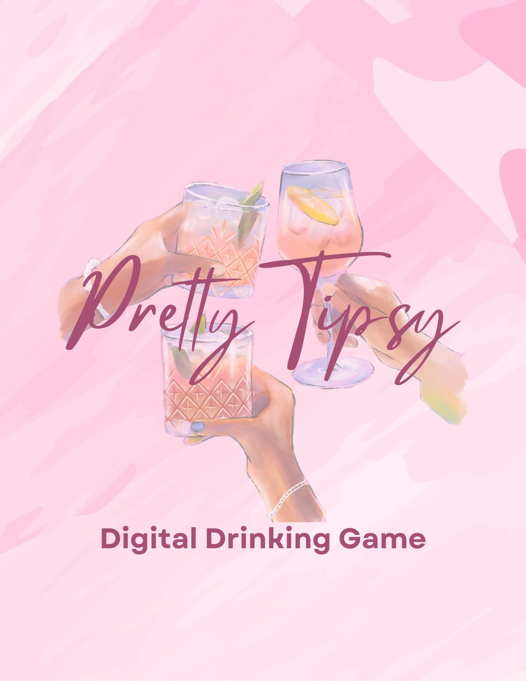 Pretty Tipsy Digital Drinking Game Adult Game Night Printable - Etsy