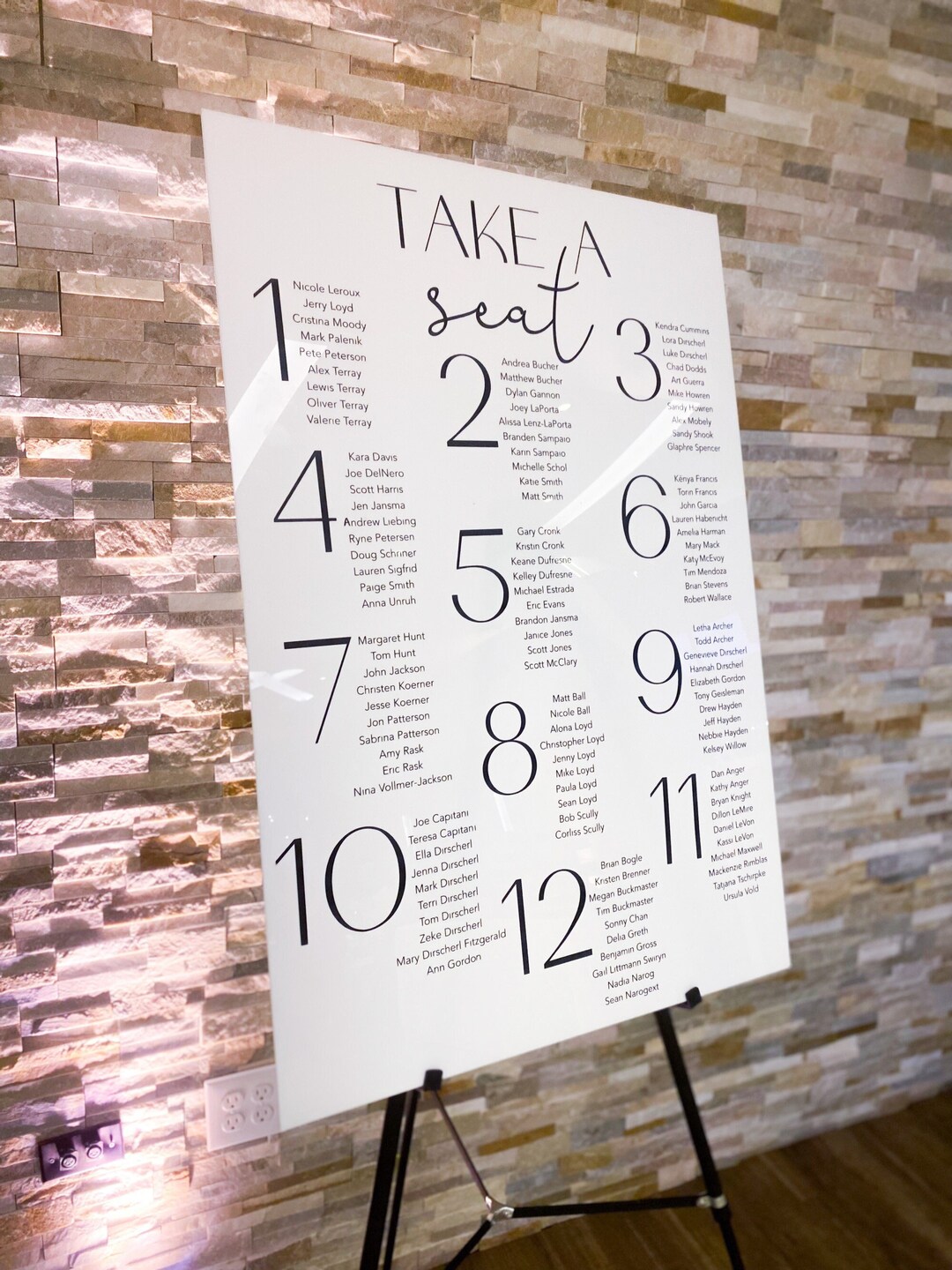 Acrylic Wedding Sign | Seating Chart - Etsy