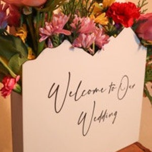 Acrylic Wedding Sign Flower Box | Welcome Signs | Custom Welcome Signs ...