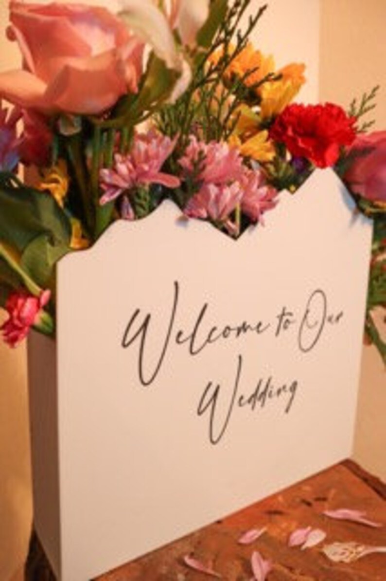Acrylic Wedding Sign Flower Box | Welcome Signs | Custom Welcome Signs ...