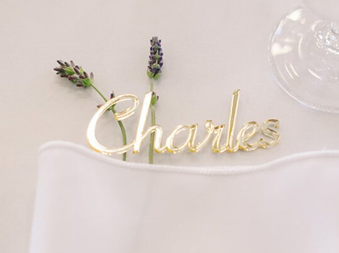Acrylic Name Place Setting | Bride and Groom Place Setting | Plate Name ...