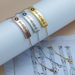 Scannable Spotify Code Name Armband Geschenk fur Ihn Geschenk fur Sie 18K Vergoldet Geschenk fur Freundin Freund Freund Etsy