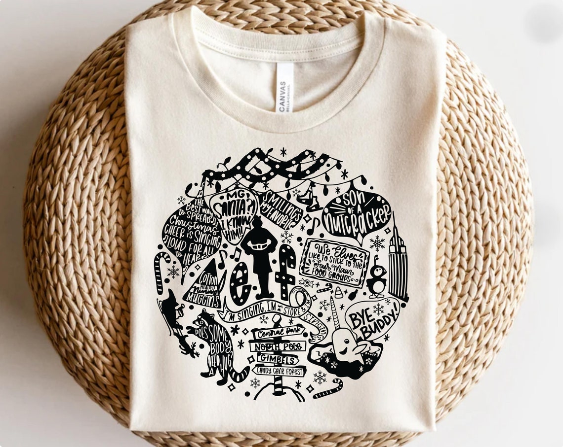 Custom Elf Movie Collage Svg, Png, Dxf, Eps, Jpg, Design, Christmas Elf ...